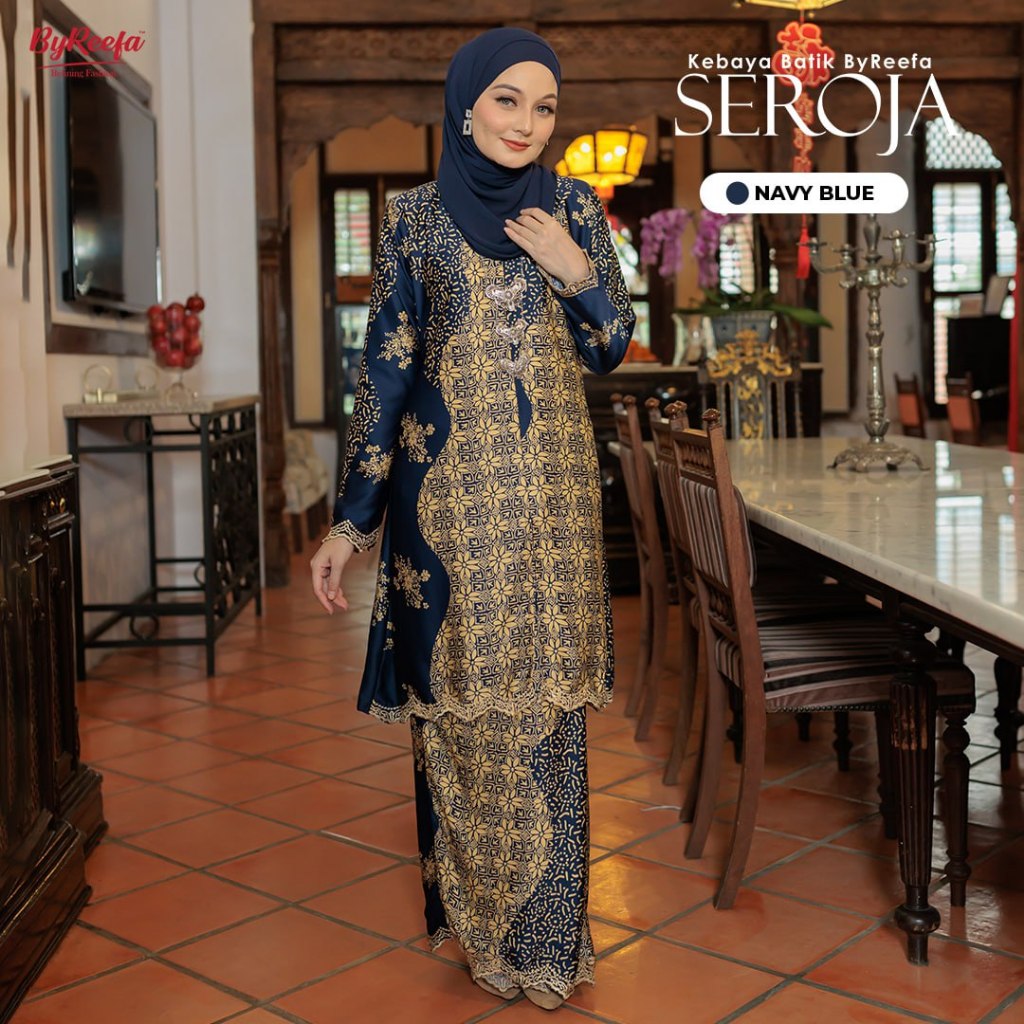 [Raya 2024] Kebaya Batik SEROJA ByReefa Collection | Material Sutera ...