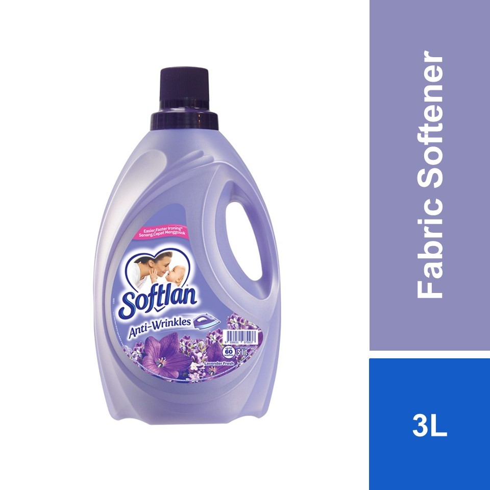 Softlan Anti Wrinkles Lavender Fresh Fabric Softener Purple (3L ...