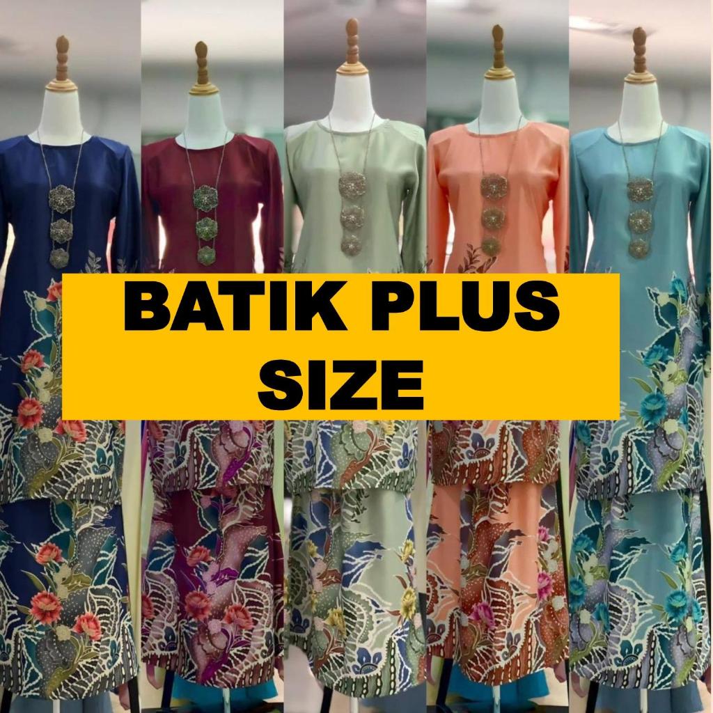 PLUS SIZE BAJU BATIK WANITA / CORAK BATIK MALAYSIA | Shopee Malaysia