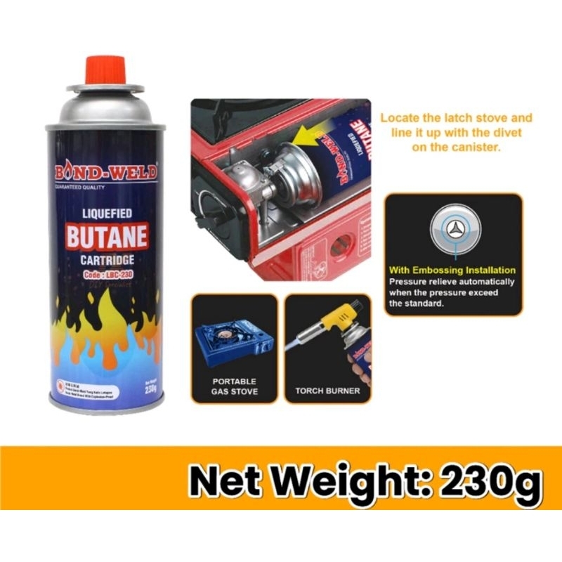 BOND WELD Portable Butane Gas / Gas Tin / Gas Torch /Multipurpose Gas ...