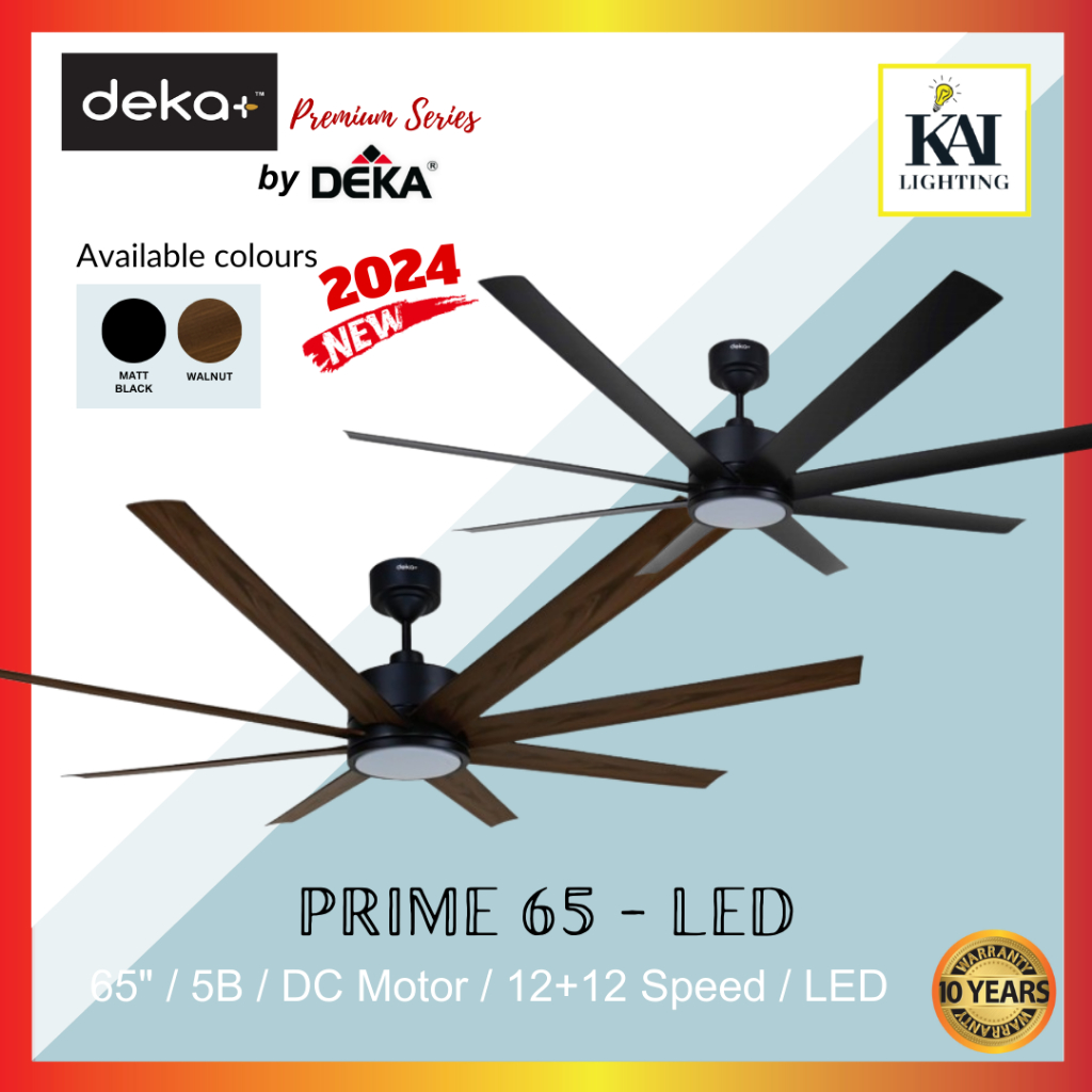 2024 NEW MODEL : Deka + Prime 65LED 65" DC motor Remote Ceiling fan ...