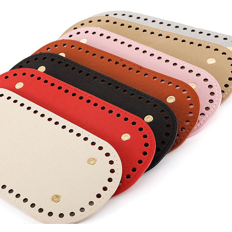(12cm×25cm) Rectangular Bag Base PU Leather with Studs Crochet Tapak ...
