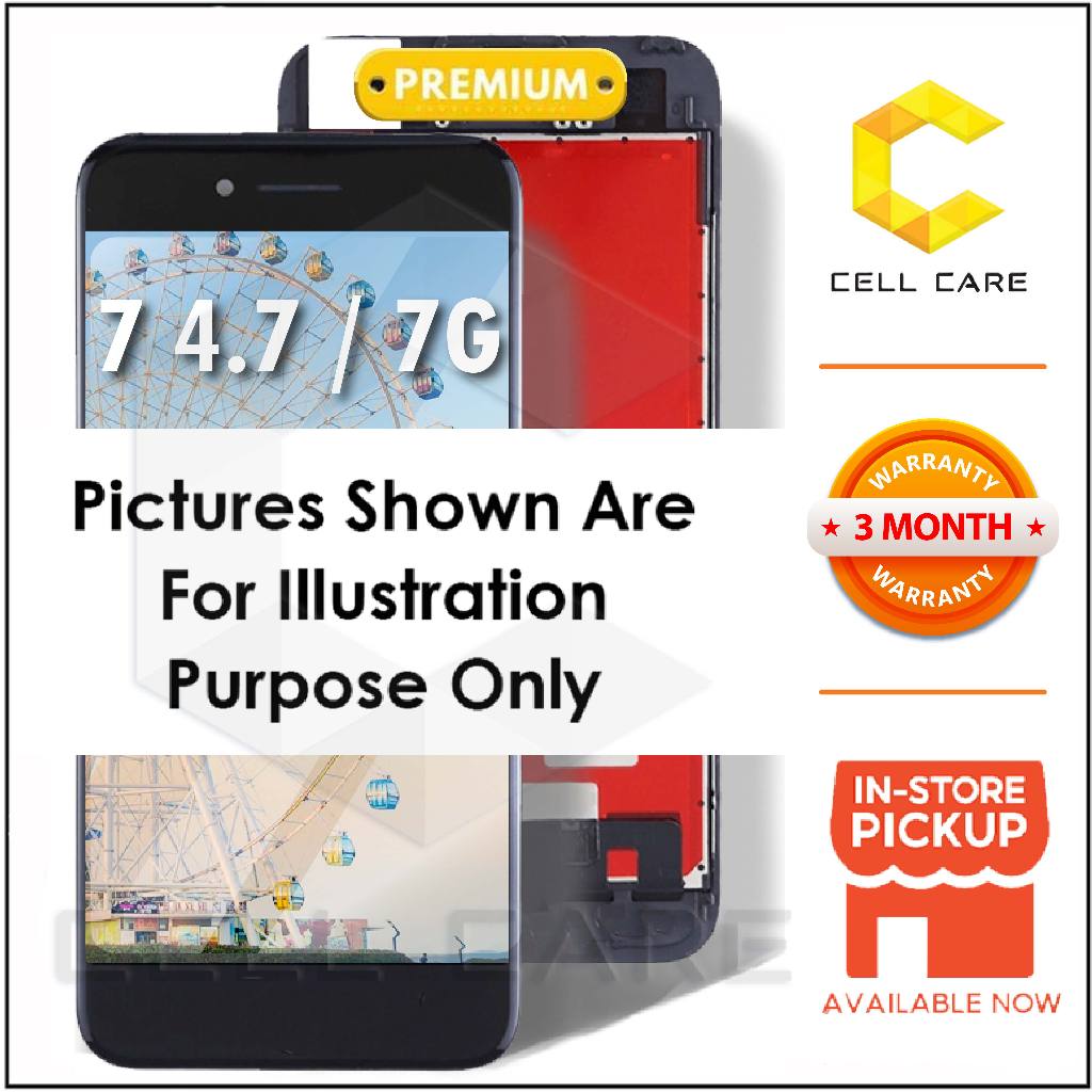 LCD Display Touch Screen Compatible For IP 7 Free Tempered Glass 3 ...