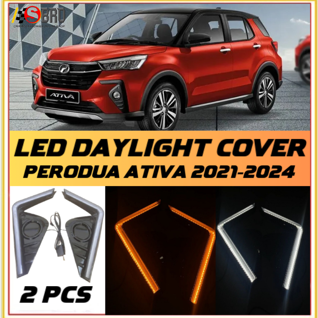 Perodua Ativa (2021-2023) LED Daylight DRL Foglamp Cover Foglight ...