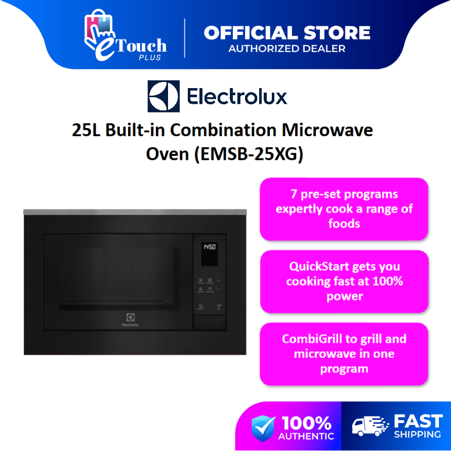 Electrolux [EMSB25XG] 60cm UltimateTaste 500 Built-In Grill Microwave ...
