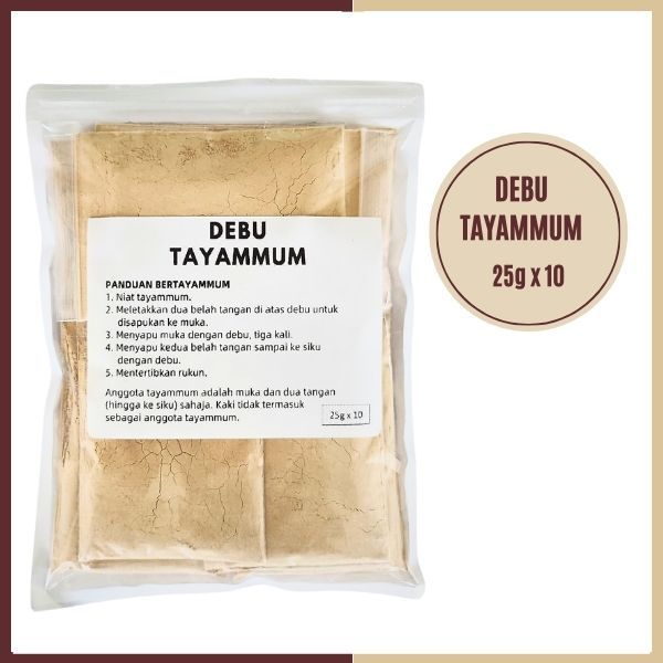 Debu Tayammum Debu Solat 100% DEBU TANAH LIAT SERBAGUNA (25g x 10 ...