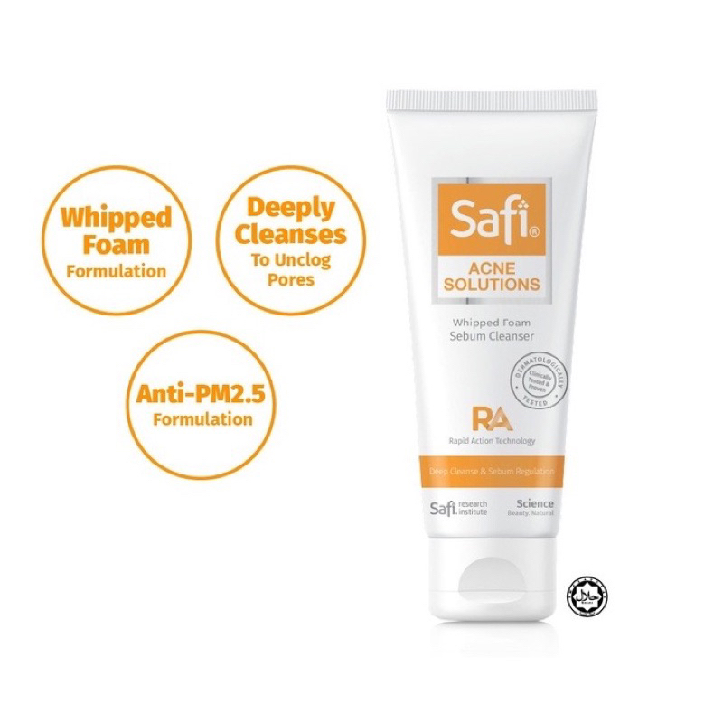 Safi Acne Solutions Whipped Foam Sebum Cleanser RA Deep Cleanse & Sebum ...