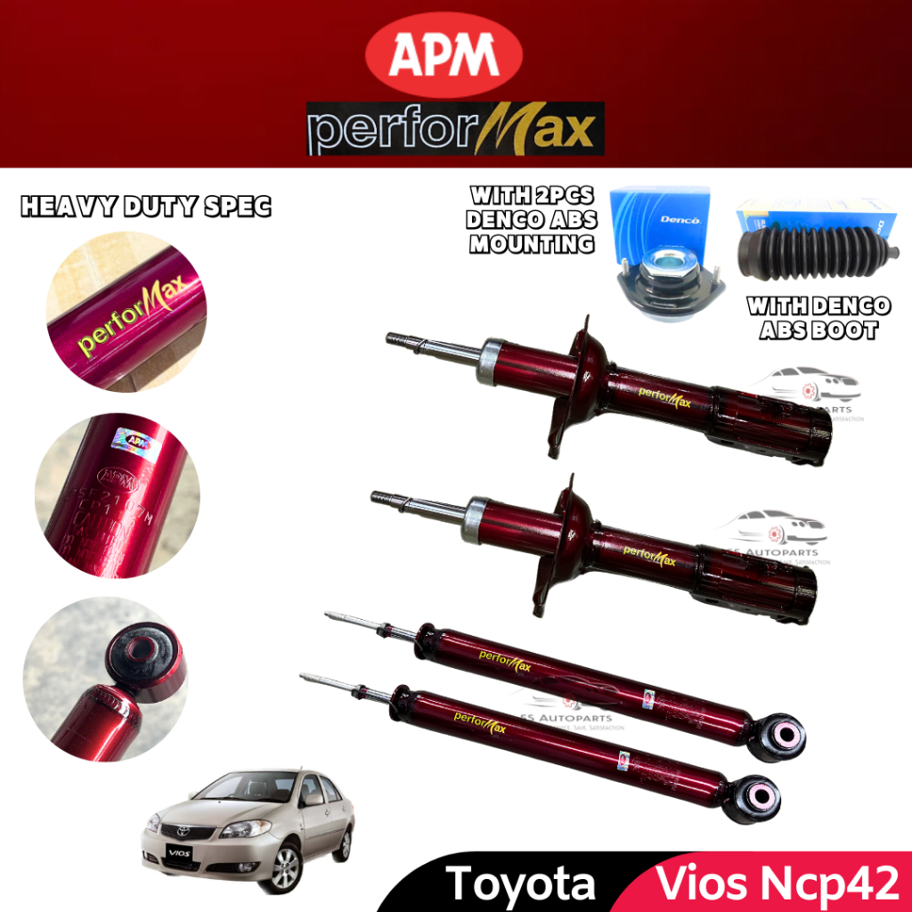 APM Performax Toyota Vios NCP42 (02'-07') Front, Rear Heavy Duty Gas ...