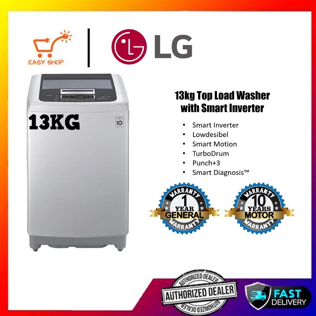 LG Smart Inverter Top Loading Washing Machine (13kg) T2313VSPM | Shopee ...