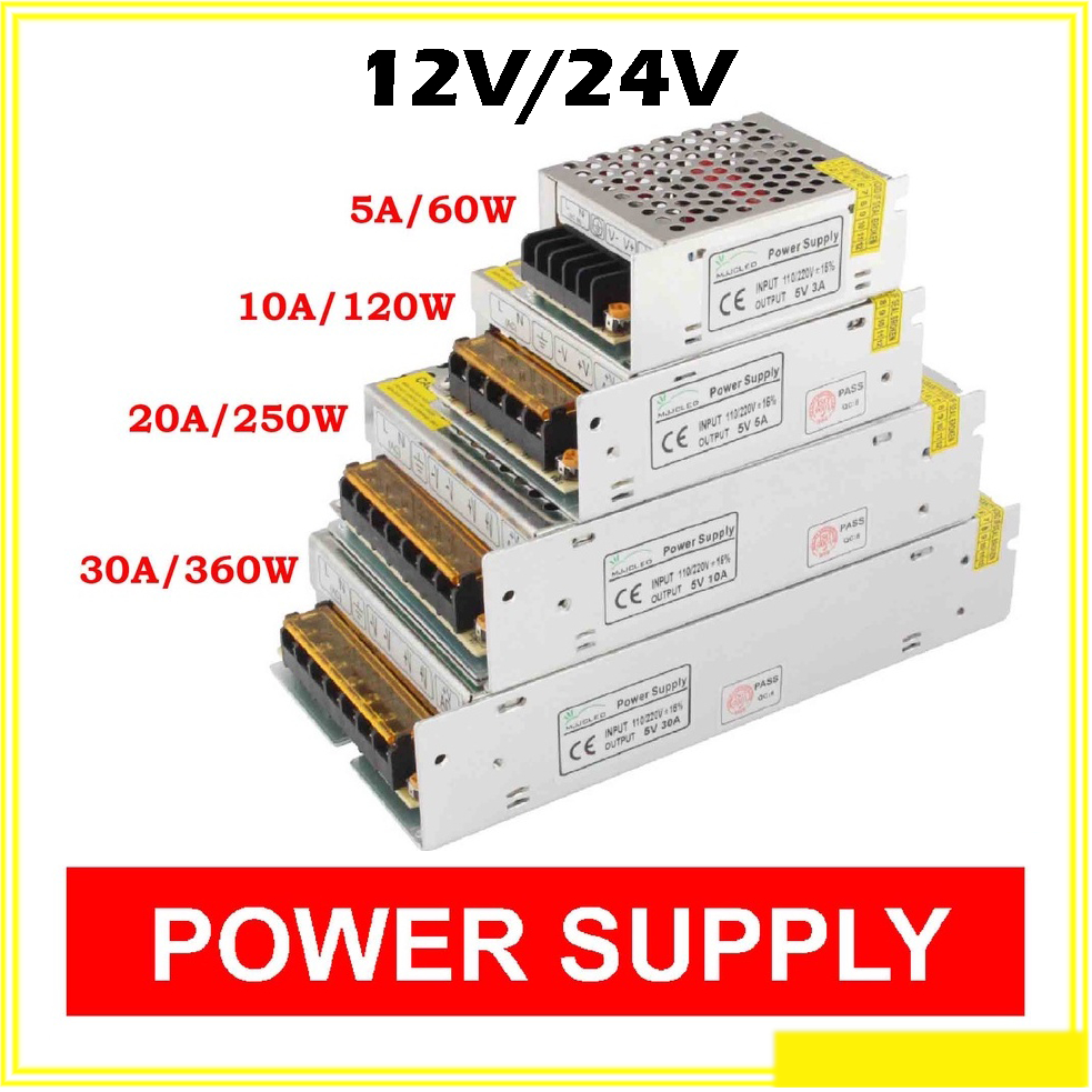 Multi-Purpose Power Supply 12V/24V 5A/10A/20A/30A AC-DC 100-265V Power Supply Unit For LED Strip ...