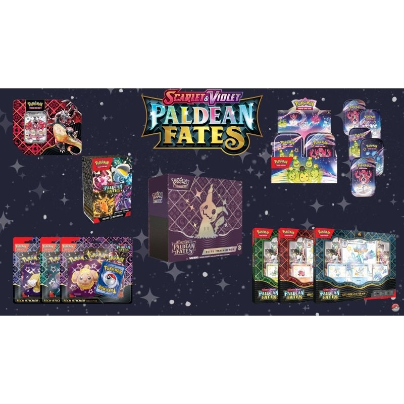 Pokemon TCG Paldean Fates Bundle / Tin / Premium Collection Box ...