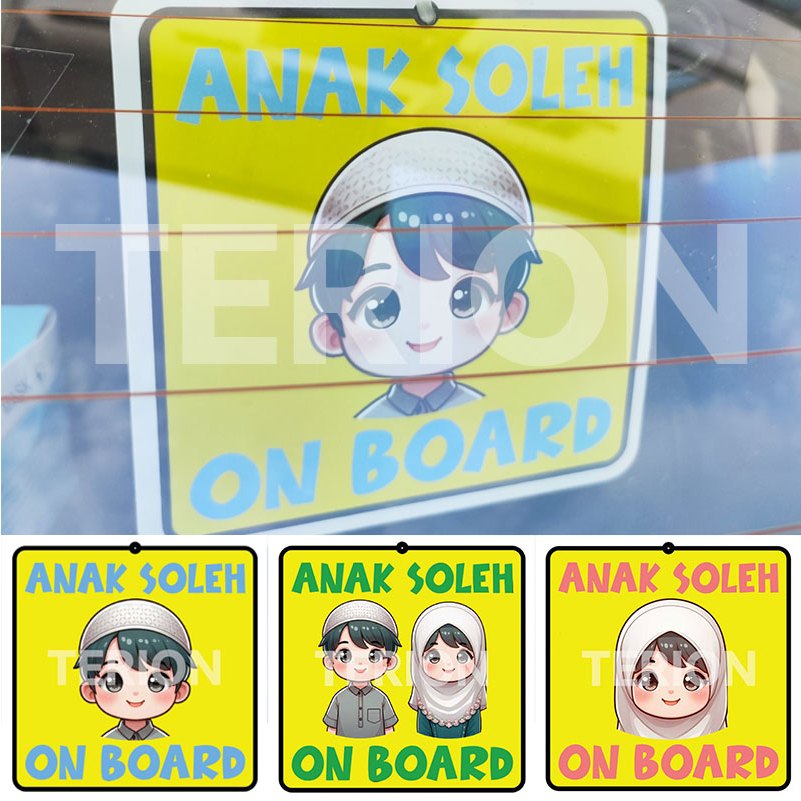 Anak Soleh On Board Hang Sign for Vehicles (Boy / Girl) | Shopee Malaysia