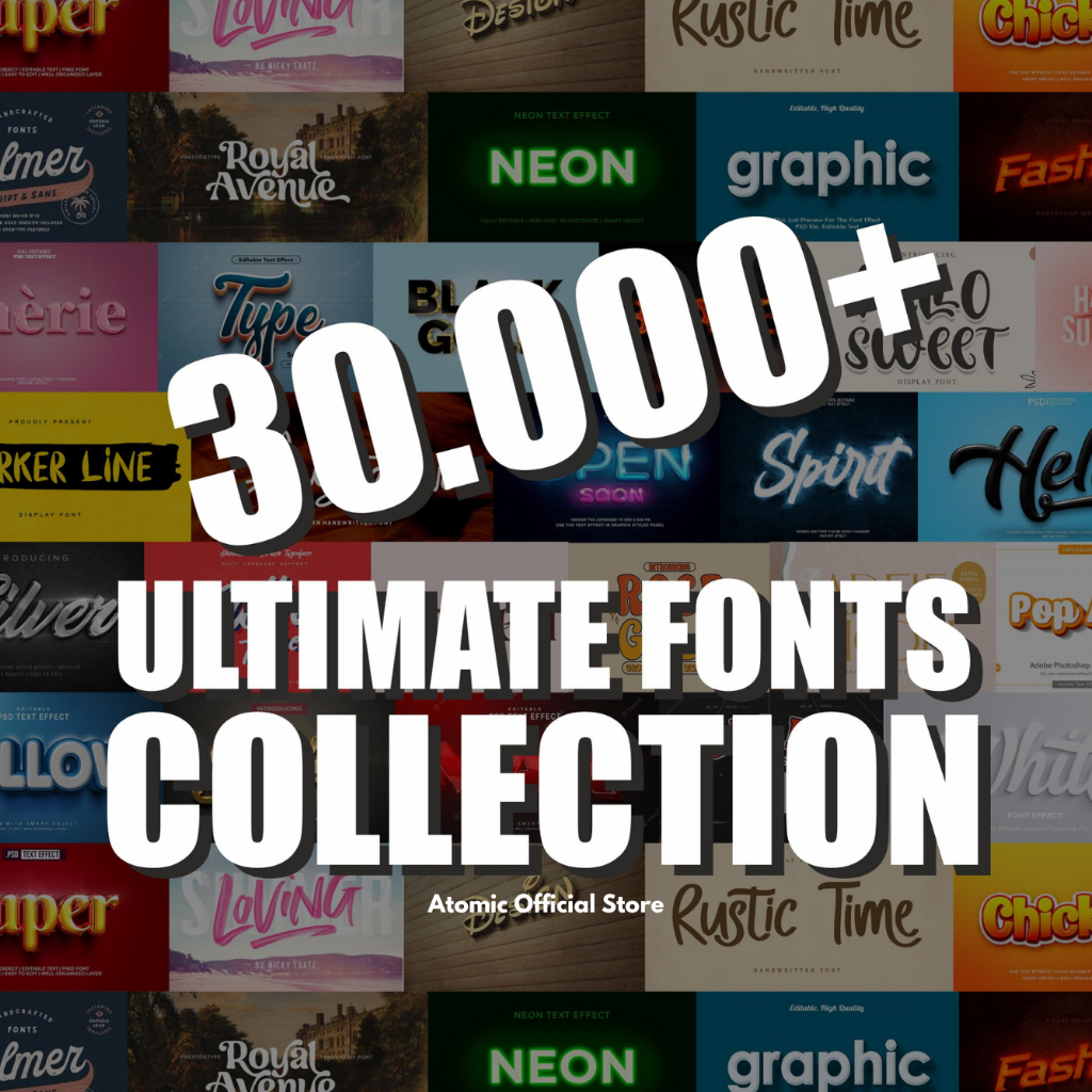 🔥INSTANT🔥 30,000 Ultimate Premium Font Collection Bundle ( TTF and OTF ...