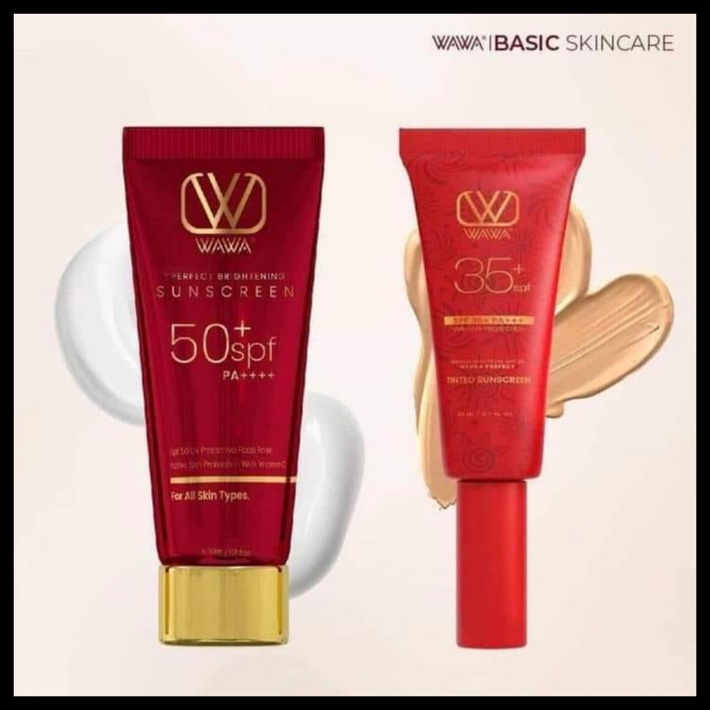 WAWA GLOW SKIN SET 2IN1 - COMBO SUNSCREEN WAWA COSMETICS + DAHLIA RIZAL ...