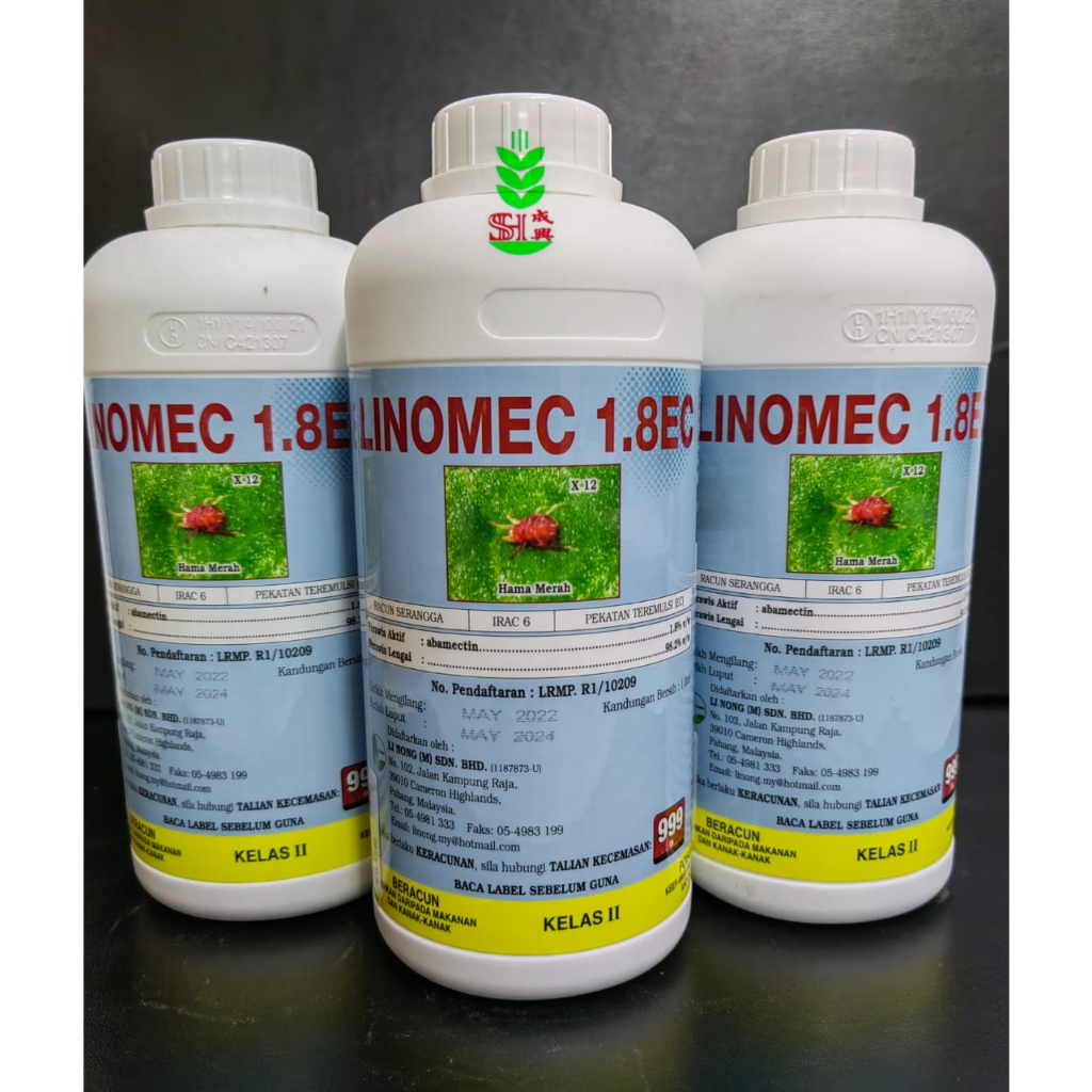 1L Linomec / Abamectin 1.8% / Racun Serangga / Hama Merah / Hama Putih ...