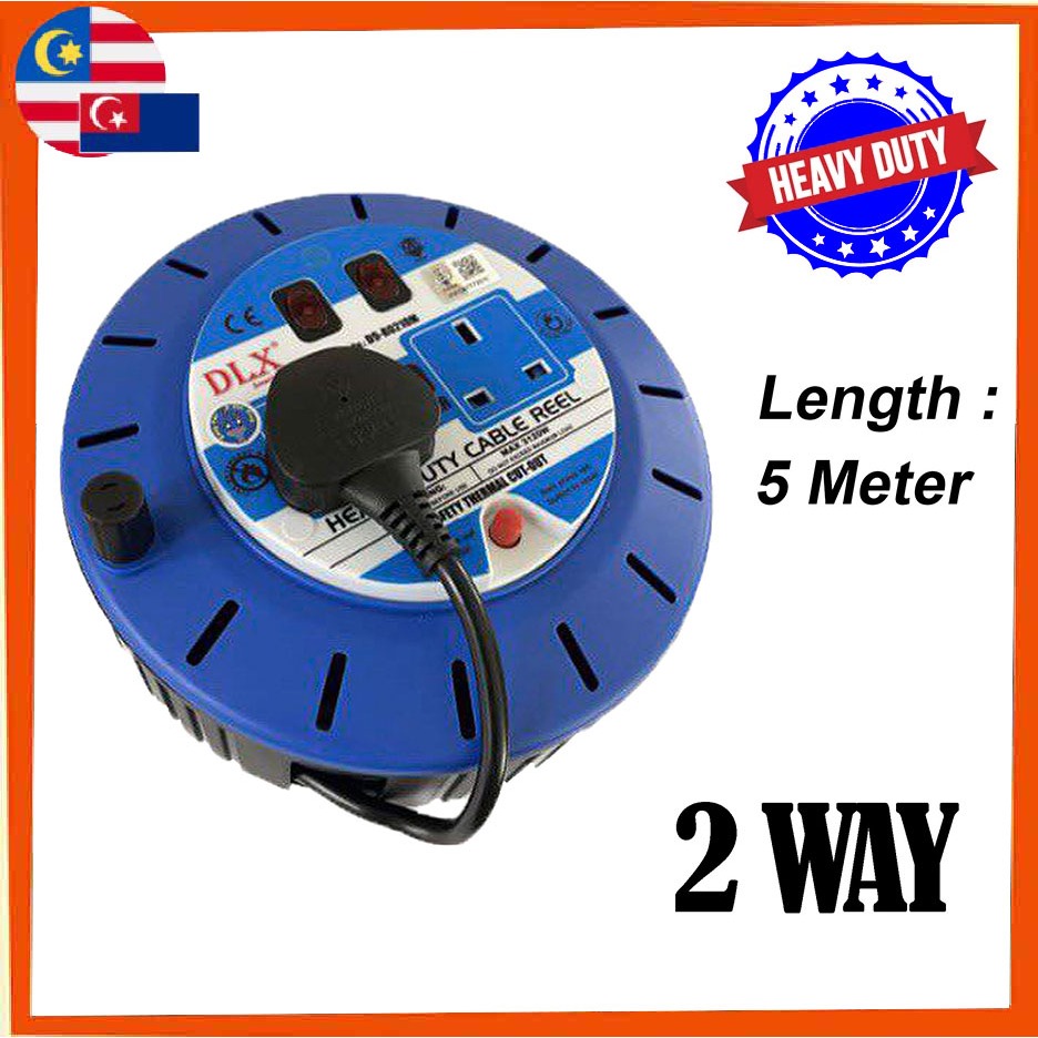 [SIRIM] Heavy Duty 2Way/4Way Full Copper Extension box/ Cable Reel ...