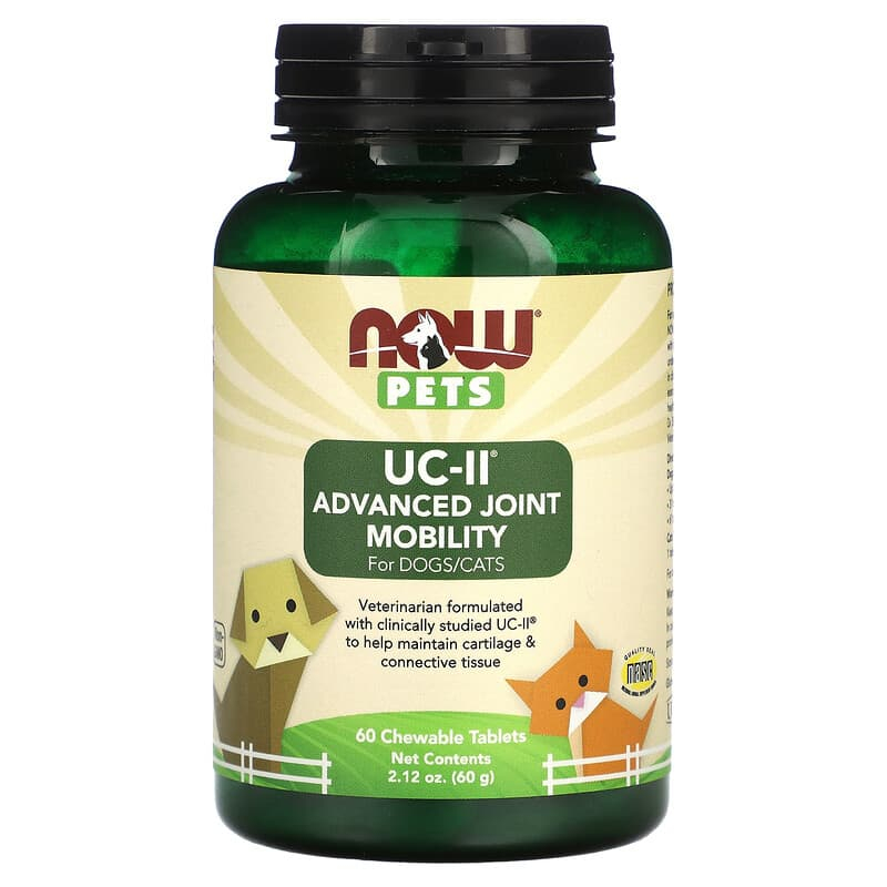 Now Foods, Pets, UC-II® Advanced Joint Mobility Chewable Tablets for ...