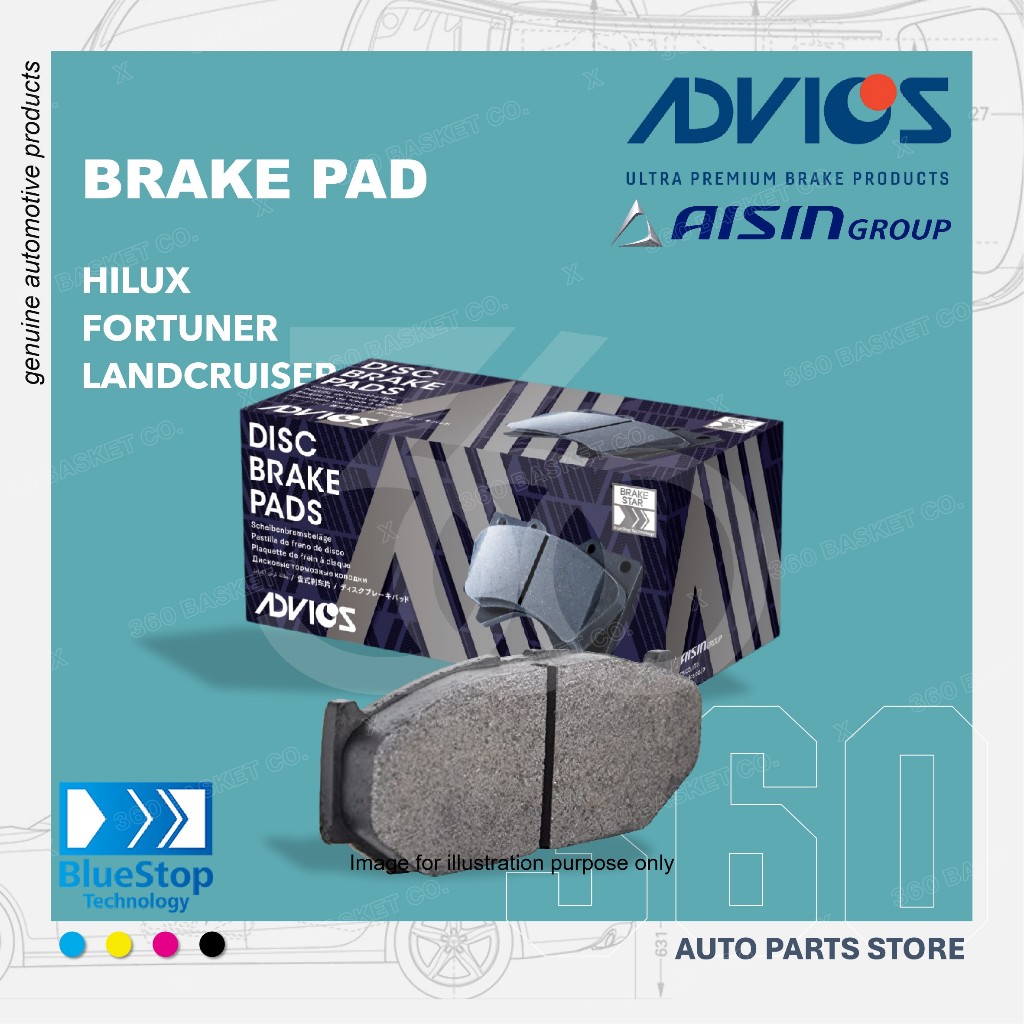 ADVICS ORIGINAL TOYOTA BRAKE PAD HILUX VIGO REVO FORTUNER FJ LAND ...