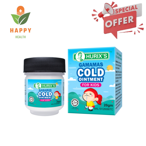 HURIX'S GAMAMAS COLD OINTMENT FOR KIDS 20g (SINUS / SELSEMA / RUNNY ...
