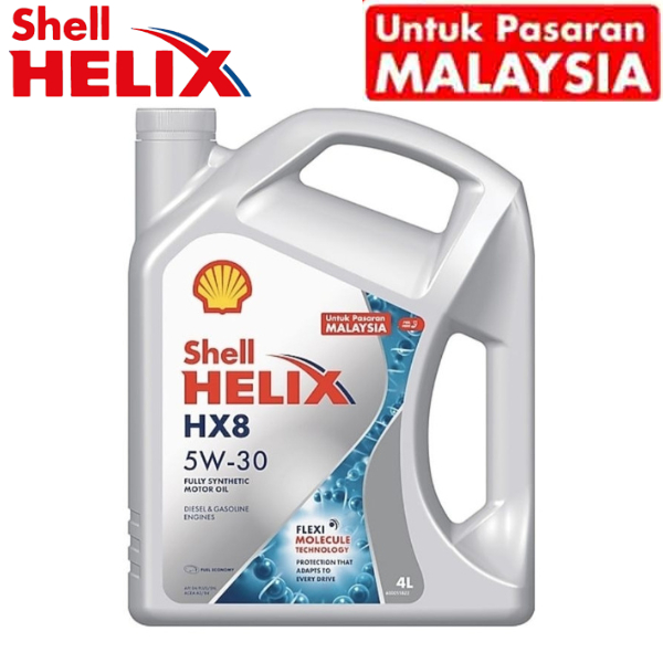 550050811 Shell Helix HX8 5W-30 Fully Synthetic Engine Oil (4L) (Untuk ...