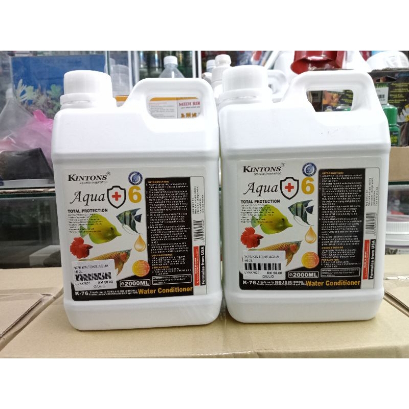 (Twins Pack 2L) Kintons Aqua +6 Protection Anti Chlorine & Water Conditional 2L | Shopee Malaysia