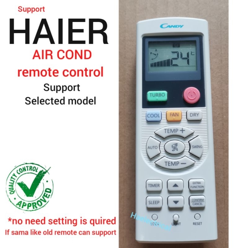 HAIER AIR COND REMOTE CONTROL (SELECTED MODEL) | Shopee Malaysia