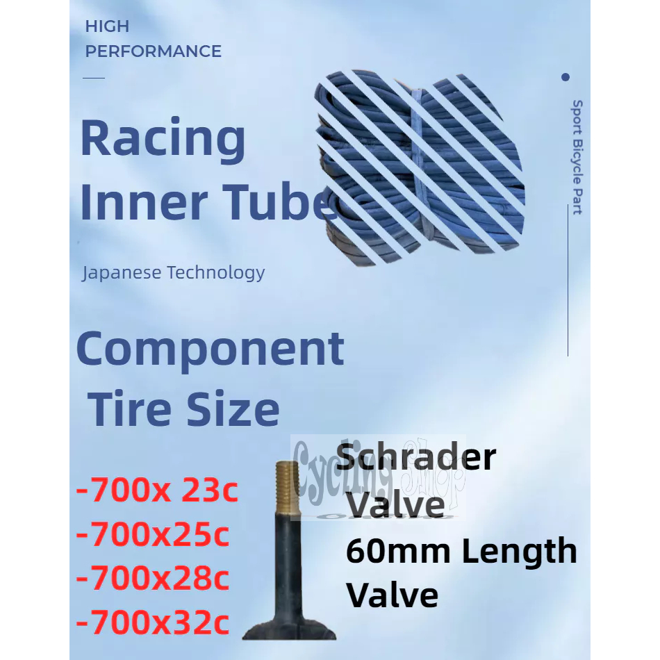 Bicycle Inner Tube – Racing 700 x 23c/25c/28c/32c (60mm Valve, 1 Pc) | Shopee Malaysia