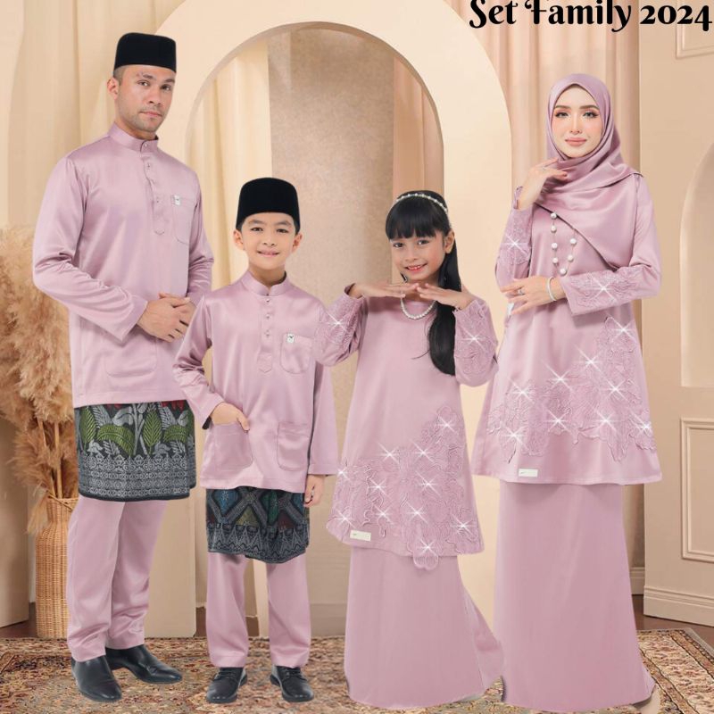 Baju Raya Sedondon Family 2024 Baju Kurung Riau Ayra & Baju Melayu ...