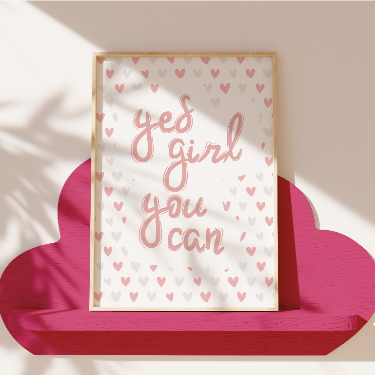 Yes girl, You can Poster with frame in Hot Pink theme (Nursery Series ...