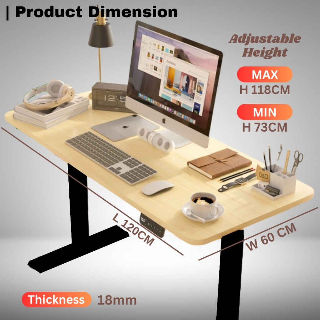 Standing Desk Office Table Adjustable Height Table Gaming Table ...