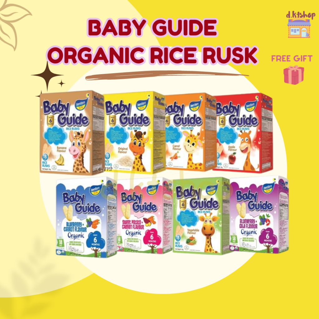 TEN TEN BABY GUIDE BABY FOOD SNACK BABY | Baby Rice Rusk 6m+ | Organic ...