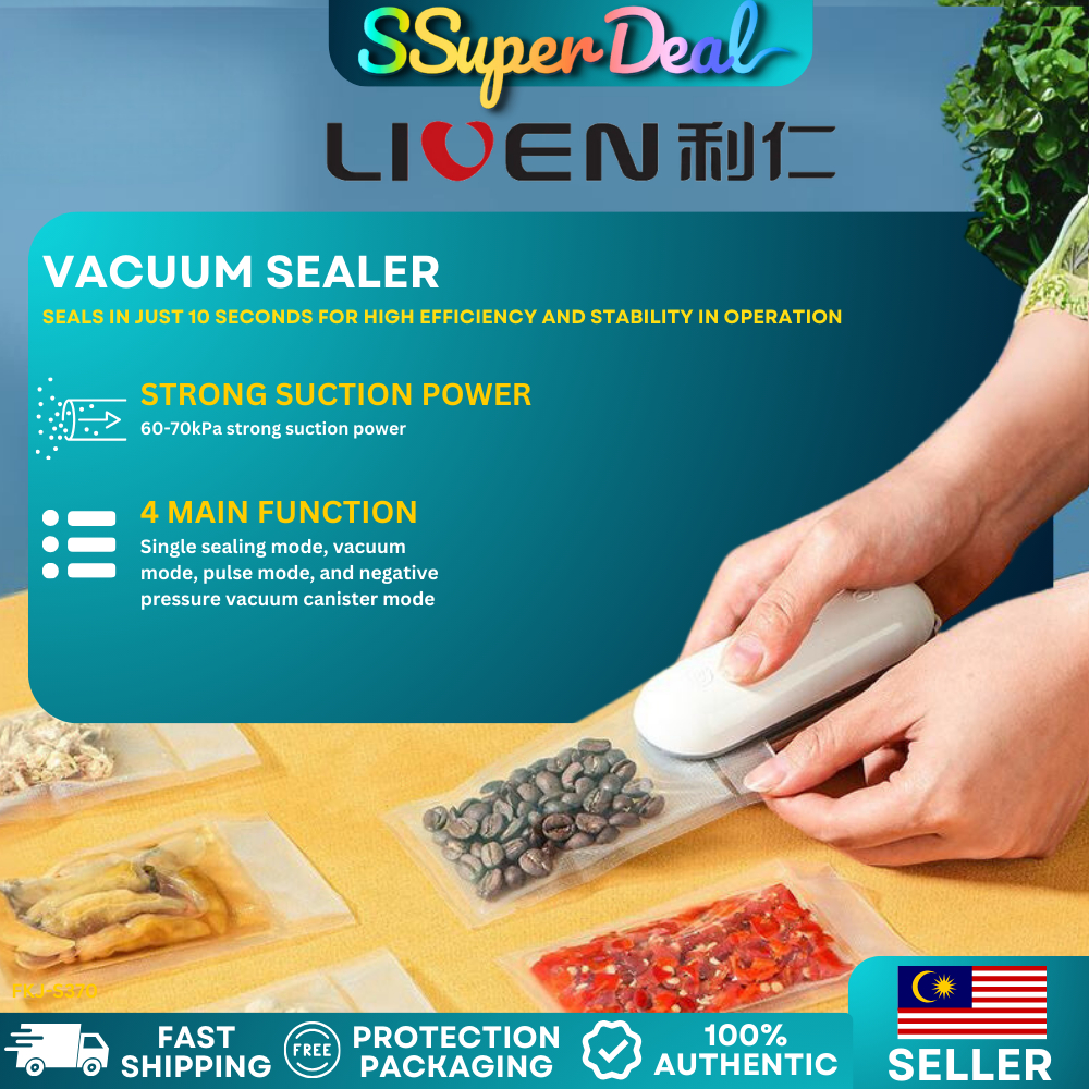 LIVEN Smart Sealer Mini Portable Sealer Machine | Sealing and Opening ...