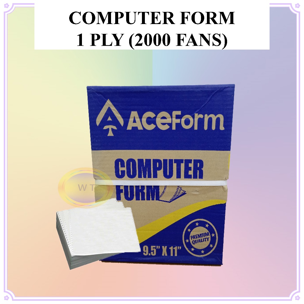 ACEFORM Computer Form - 1 ply Computer Form (2000 Fans) | Shopee Malaysia