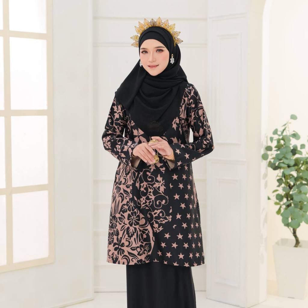 NEW ARRIVAL RAYA BAJU KURUNG PAHANG DUMA ELEMEN PRINTED BATIK MODEN ...