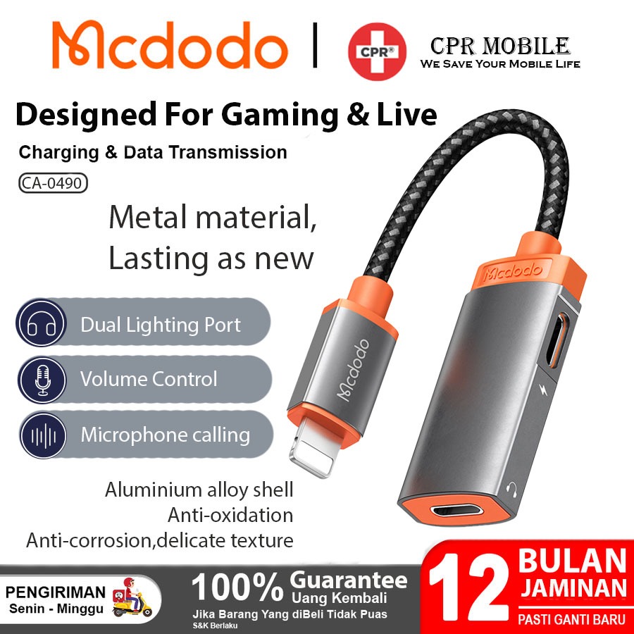 Mcdodo Light to Dual Light Cable Adaptor Oryx Series CA-0490 | Shopee ...