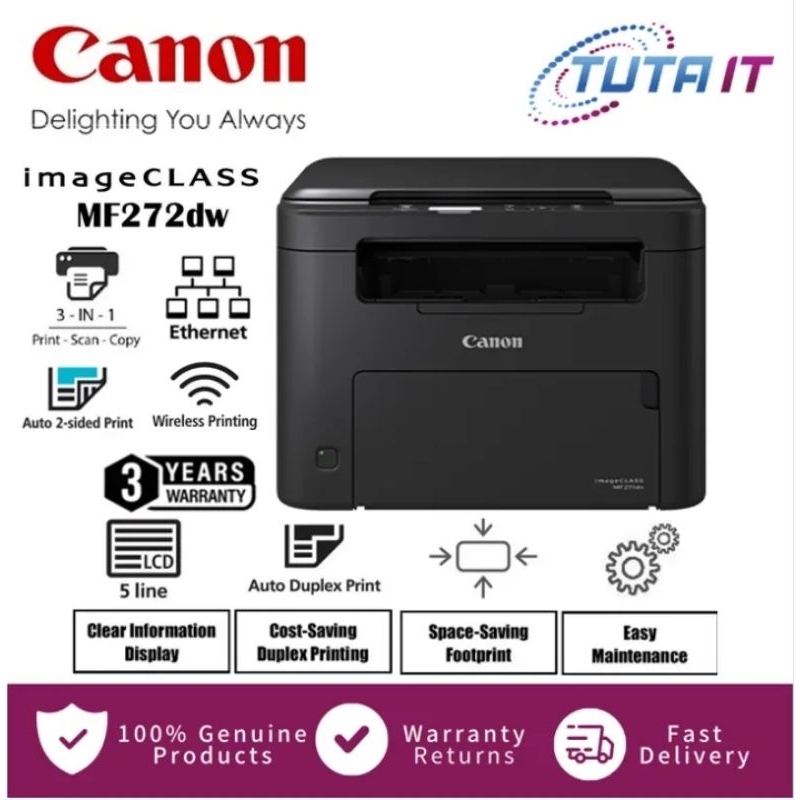 CANON imageCLASS MF272dw AIO Duplex Wifi Mono Laser Printer (Black ...