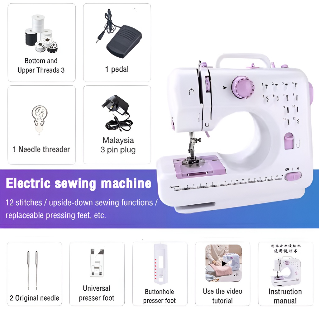 Sewing Machine Mini Electric Household Stitches Sewing Machine ...