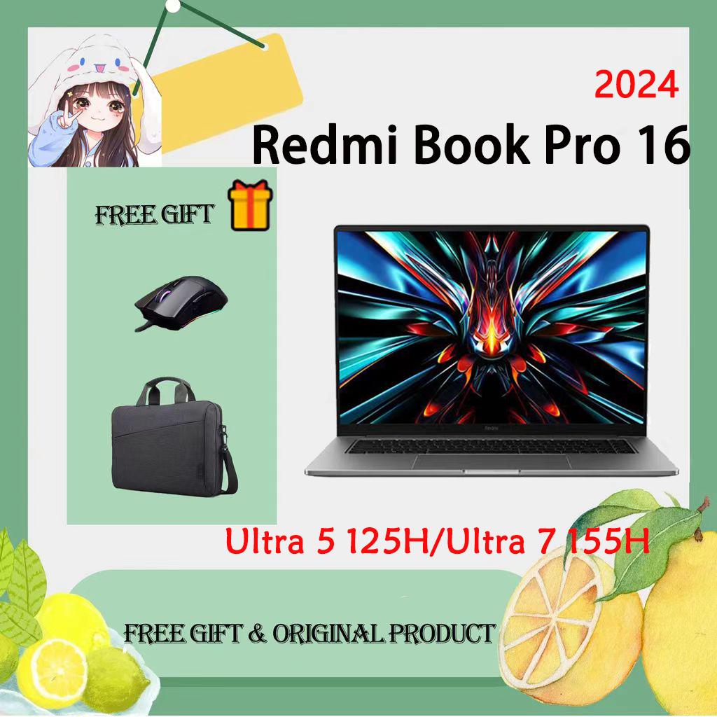 Xiaomi Redmi Book Pro 16 2024 Ultra 5 125H/ Ultra 7 155H 32GB 1TB 16" 3 ...