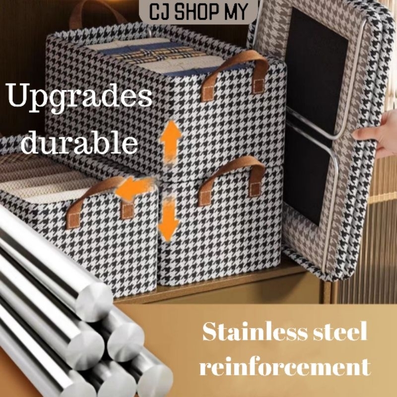 Storage Box Foldable Wardrobe Organizer Linen Storage Box Clothes ...