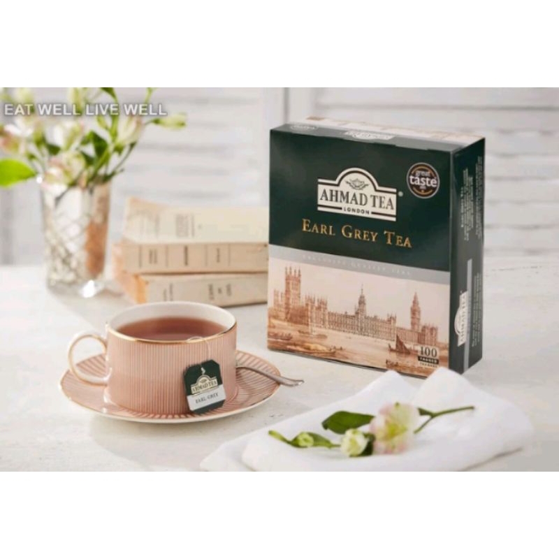 Ahmad Tea Earl Grey / Green Tea (100 Teabags) Halal Certified Jasmine ...