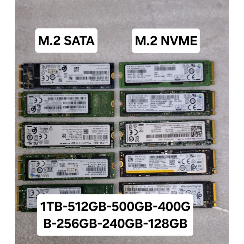 M.2 Sata / Nvme & mSATA SSD Size 2280 2260 2242 2230 1TB 512GB 500GB ...