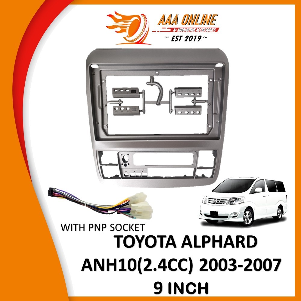 Android Player Casing TOYOTA ALPHARD ANH10-9''(2.4CC)-2003-2007-GREY ...