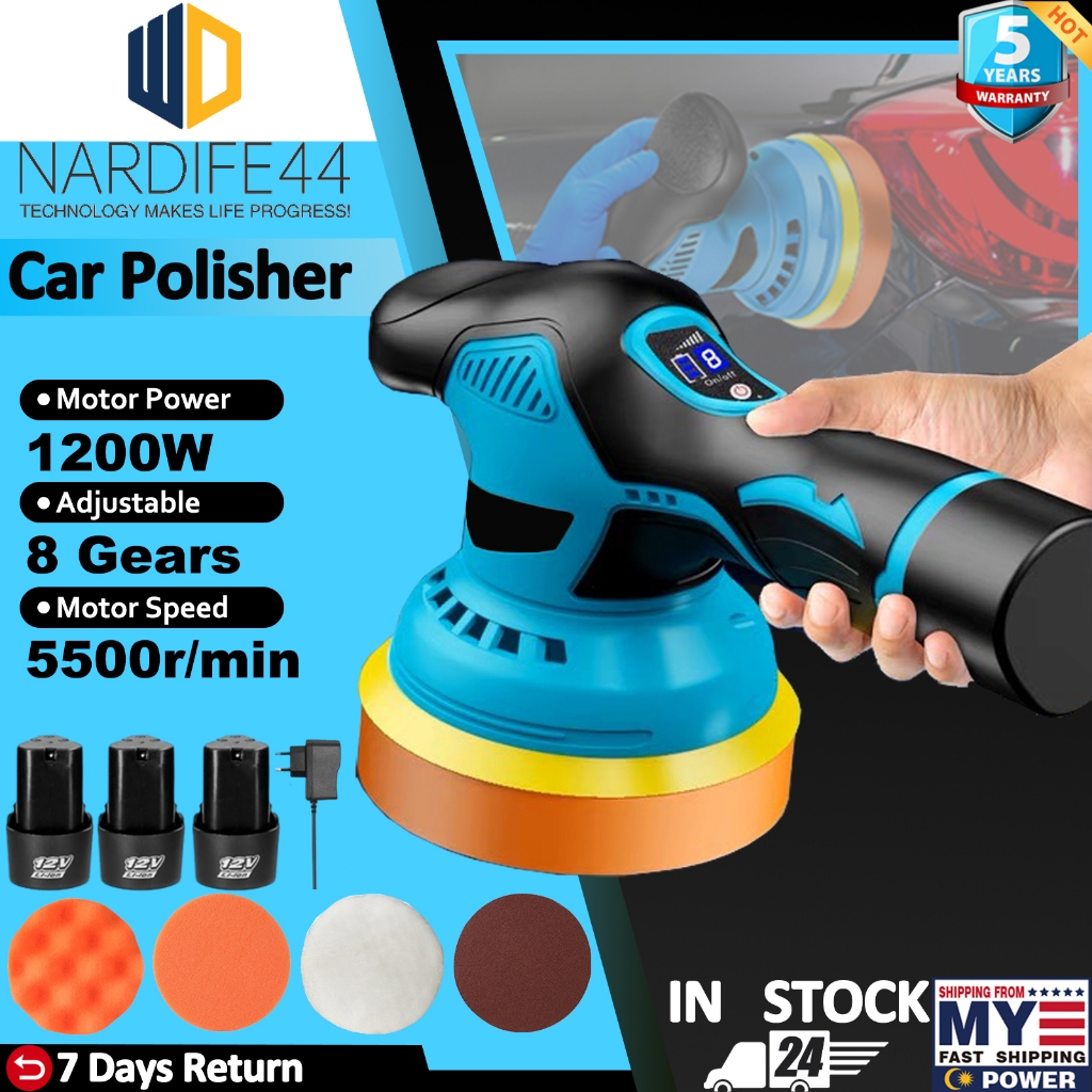 5 Years Warranty 12V Lithium Battery Car Polisher Handheld Cordless ...