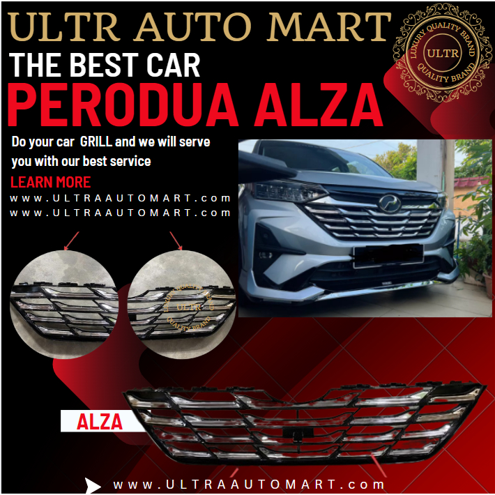 PERODUA NEW ALZA 2023 2024 FRONT GRILL CHROME V6 HIGH QUALITY | Shopee ...