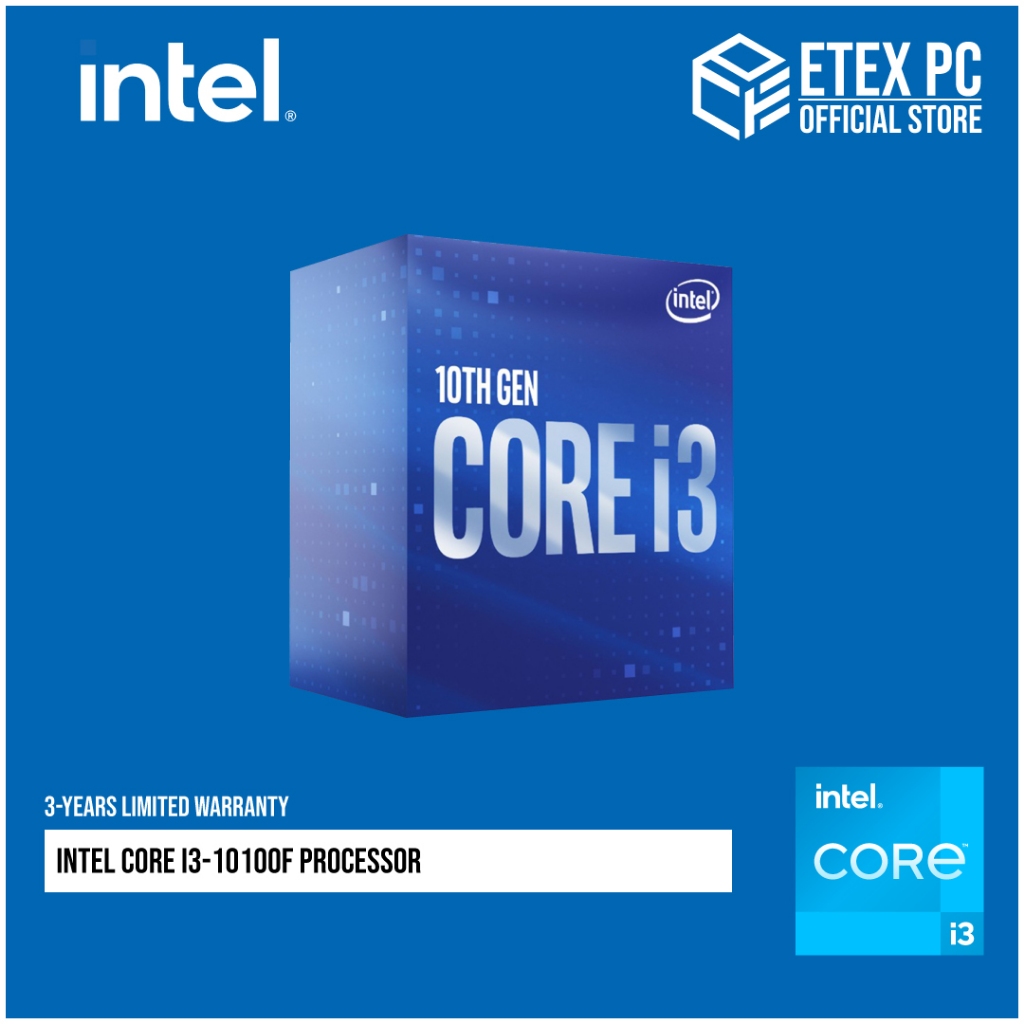 Intel CORE i3 10100F Processor 6MB Cache, Up to 4.30 GHz # LGA1200 4 Core 8 Threads Desktop CPU ...