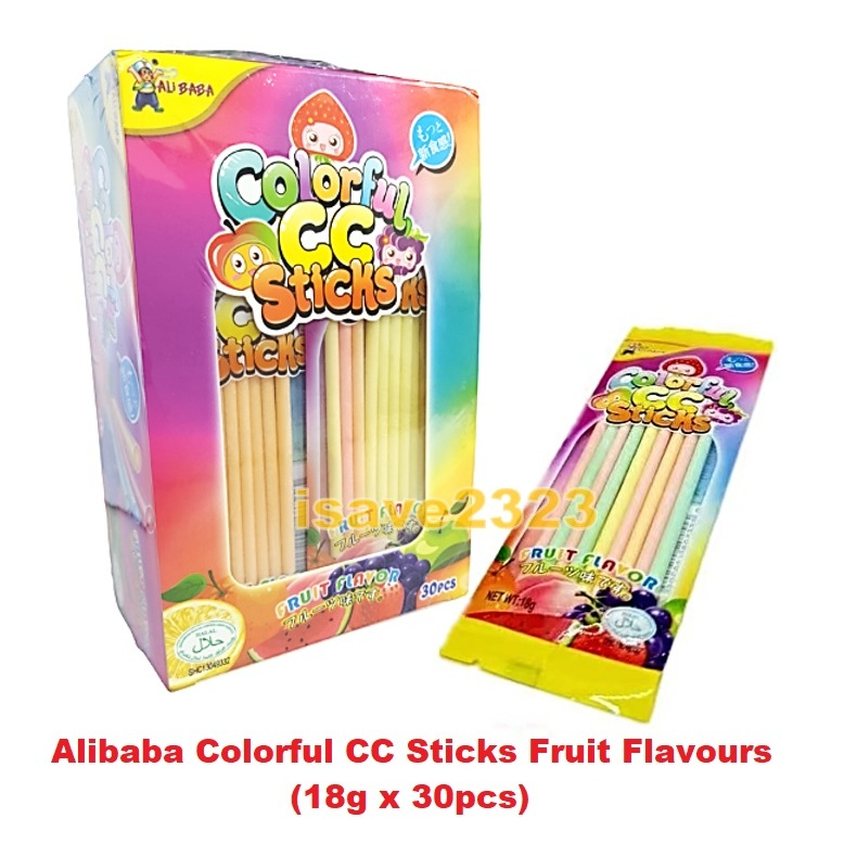 [HALAL] Alibaba Colorful CC Sticks (18g x 30pcs) - Fruit Flavours ...