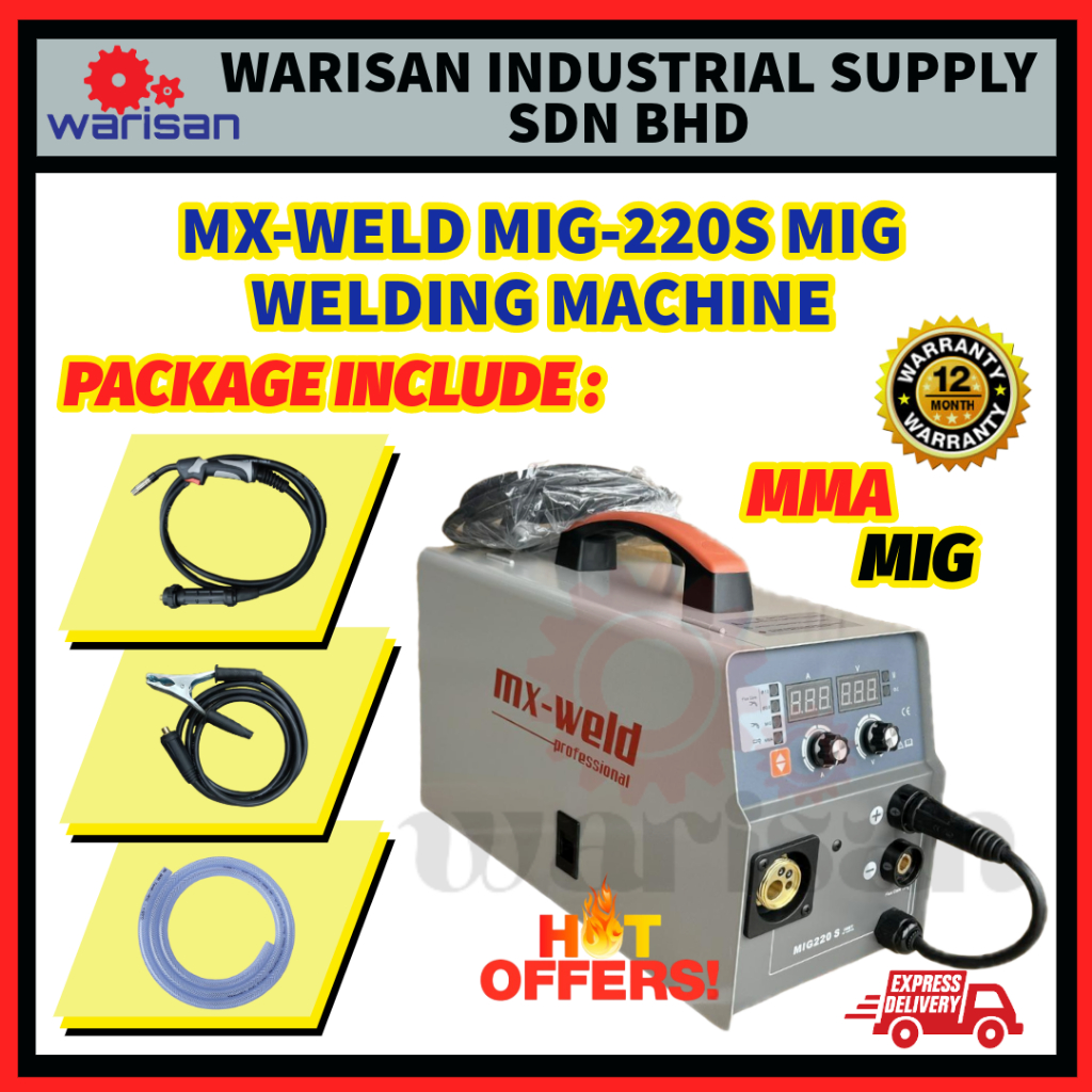 MX-WELD MIG220S Welding Machine/MESIN KIMPALAN 5kg MIG | Shopee Malaysia