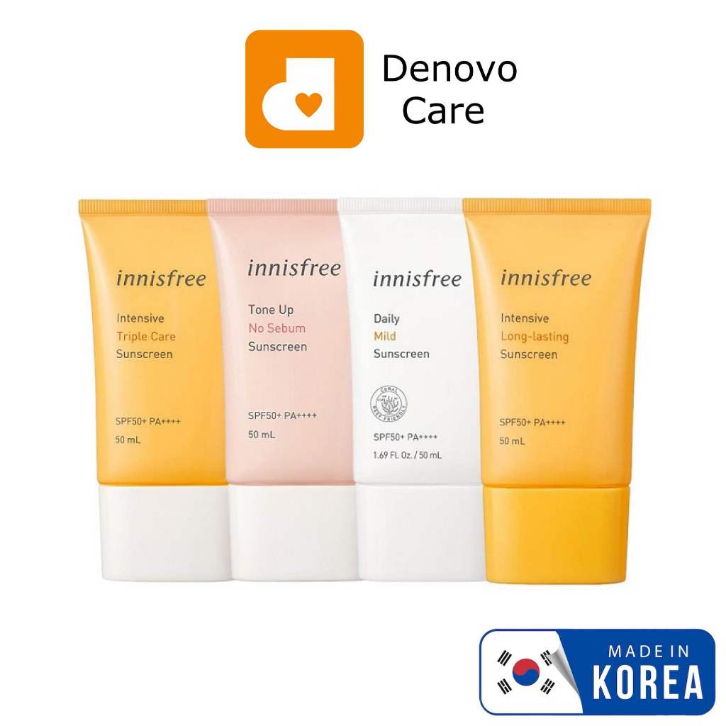 Innisfree Tone-up No Sebum Watering Sunscreen SPF50 PA+++ 50ml Intensive Triple Shield Sunscreen ...