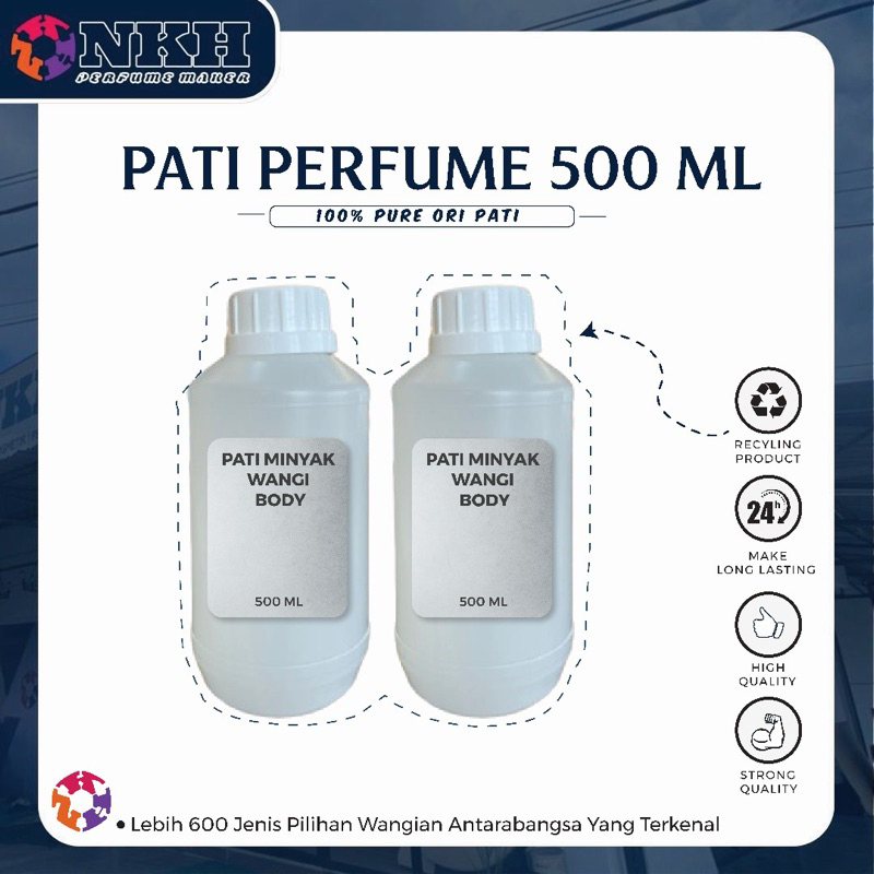 PATI MINYAK WANGI BADAN 500ML 100% PURE / BODY PERFUME 500ML 100% PURE ...