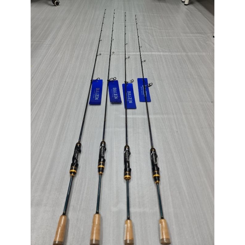 BULLZEN ZANTETSU ELITE SPINNING & BAITCASTING FISHING ROD SOLID CARBON ...